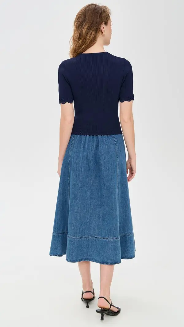 shoshanna denim twofer dress Sofia Dress  Shoshanna