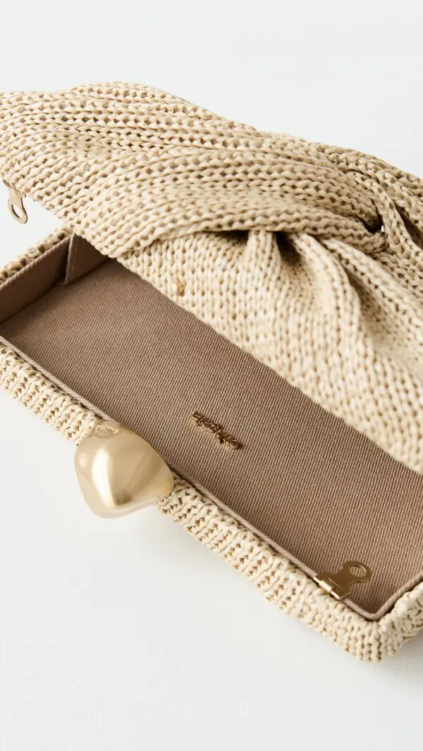 Cult Gaia Lisse Straw Clutch