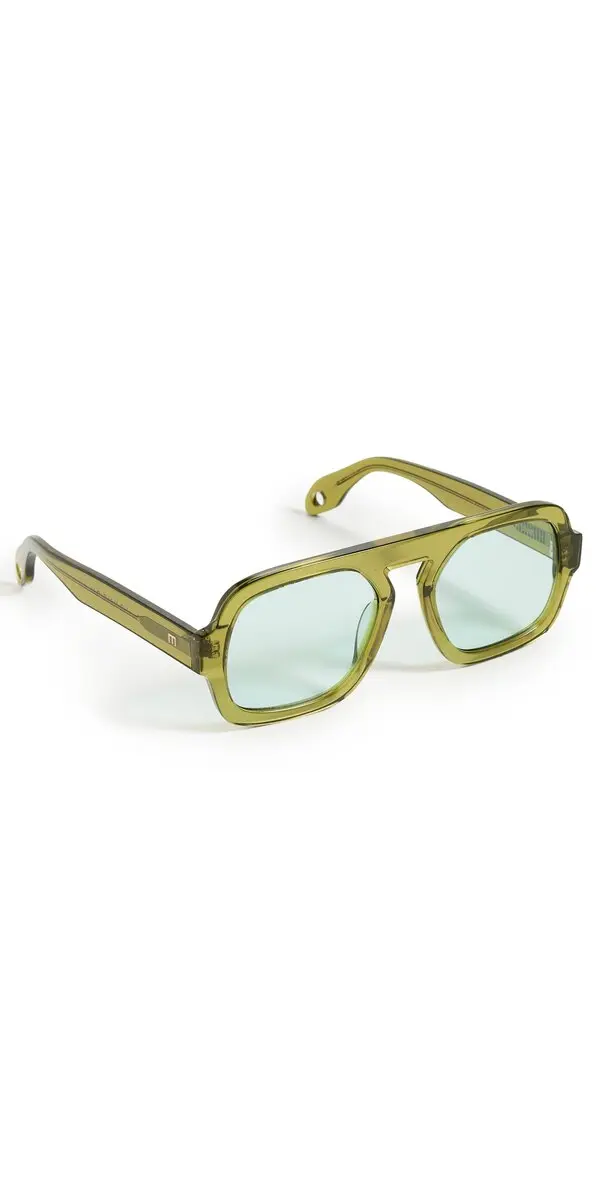 ELISA JOHNSON Jane Aviator Sunglasses - Olive Green