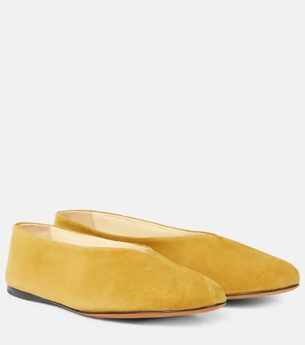 Proenza Schouler Suede Ballet Flats - Yellow