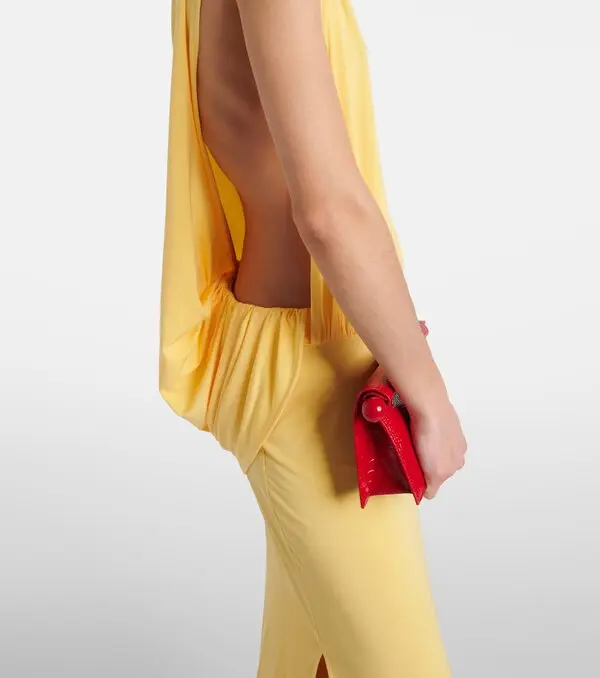 Jacquemus Peplo Jersey Maxi Dress - Yellow