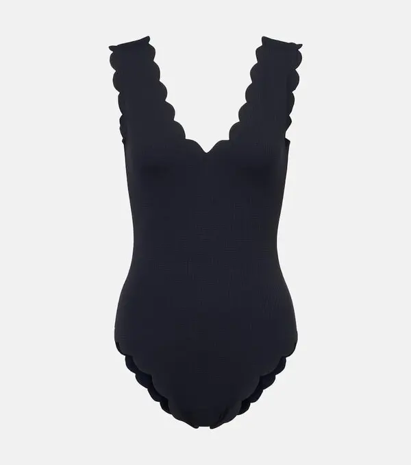 Marysia Charleston Scalloped Reversible Swimsuit - Black