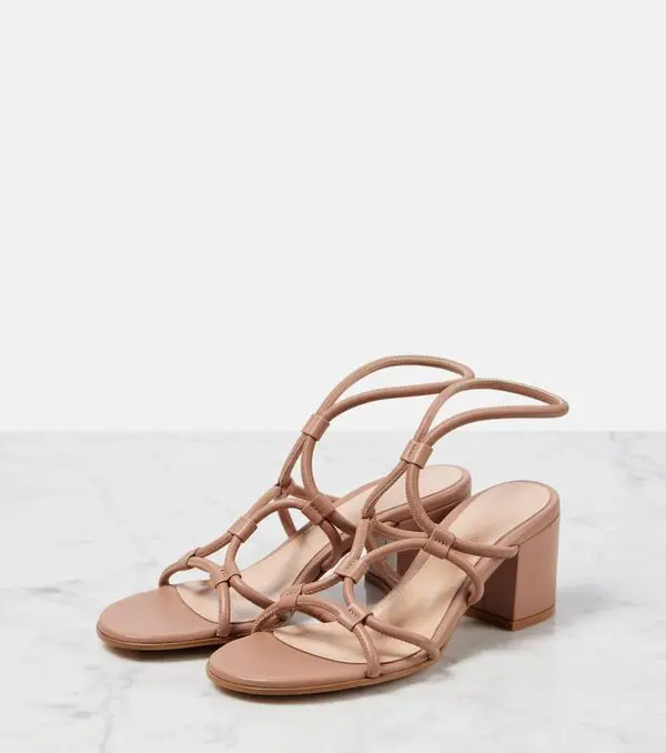 GIANVITO ROSSI Cage 60 Leather Sandals