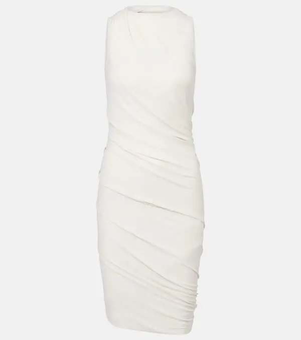 Rick Owens Lilies Luna Gathered Midi Dress - Grey