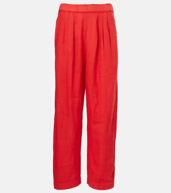 Velvet By Graham & Spencer Gini Linen Straight Pants
