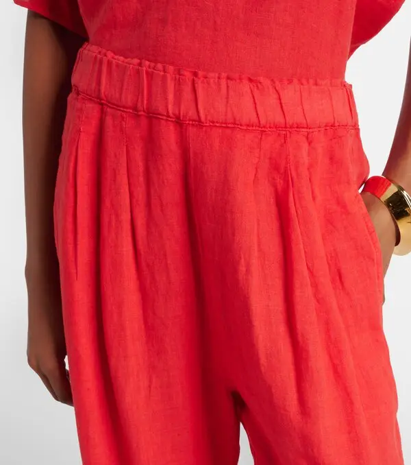 Velvet By Graham & Spencer Gini Linen Straight Pants