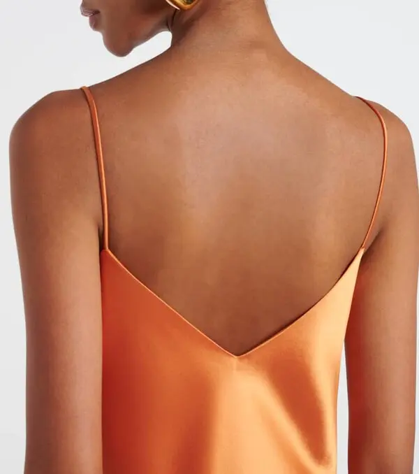 Galvan Provence Satin Slip Dress - Gold
