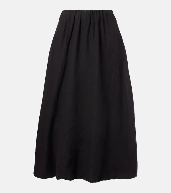 Velvet By Graham & Spencer Rachelle Linen Midi Skirt
