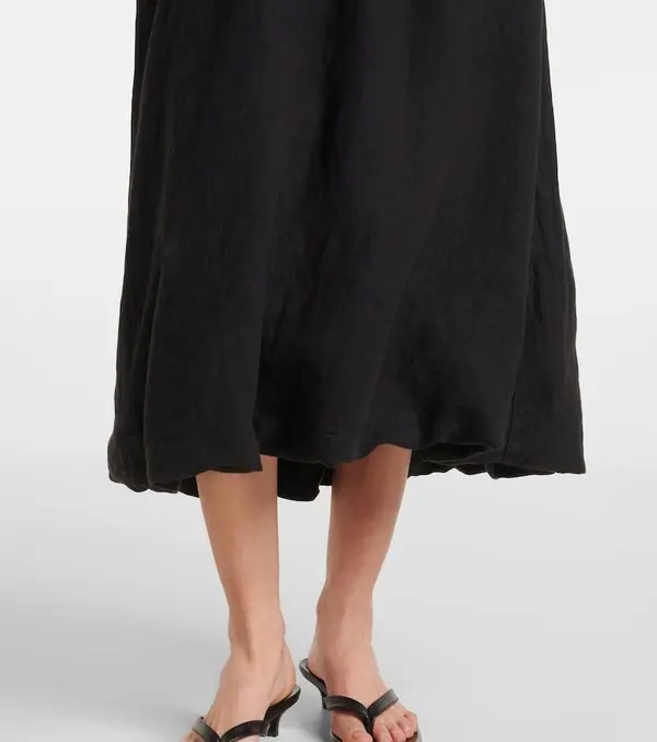 Velvet By Graham & Spencer Rachelle Linen Midi Skirt