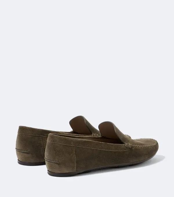 Manolo Blahnik Alder Suede Loafers - Green