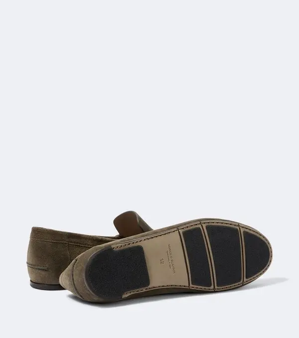 Manolo Blahnik Alder Suede Loafers - Green