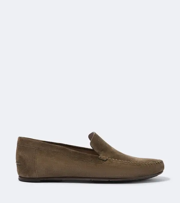 Manolo Blahnik Alder Suede Loafers - Green