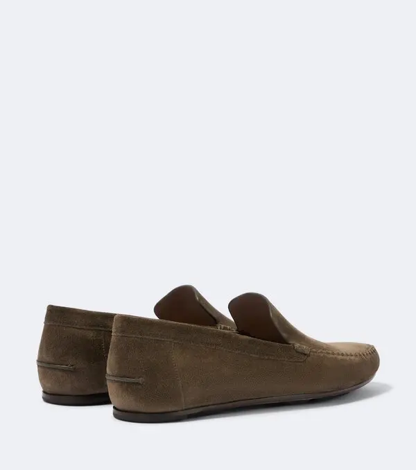 Manolo Blahnik Alder Suede Loafers - Green