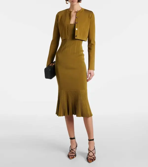 green knit backless dress Backless Camelia Knit Dress