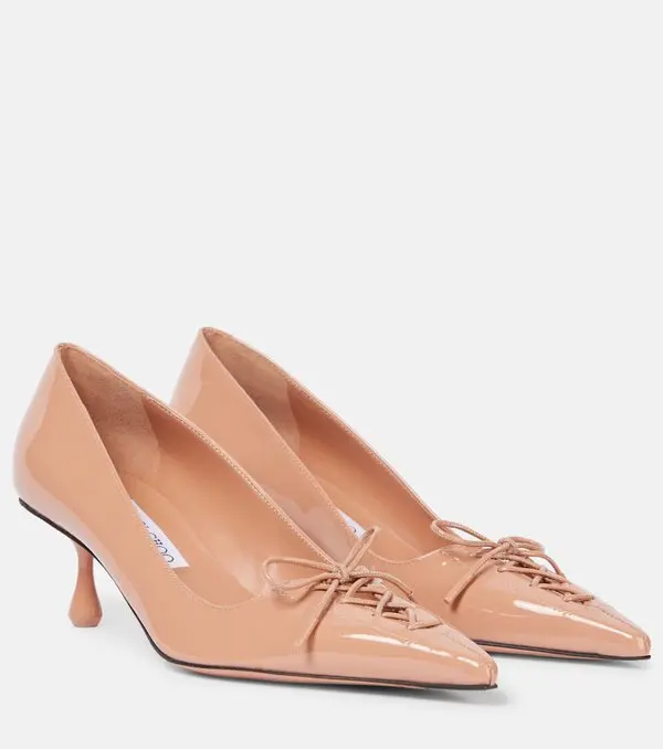 JIMMY CHOO Scarlett 50 Patent Leather Pumps - Pink