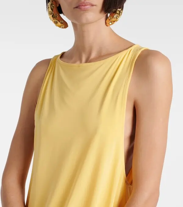 Jacquemus Peplo Draped Jersey Minidress - Yellow