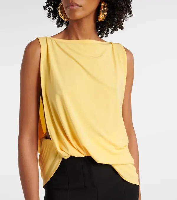 Jacquemus Peplo Draped Top - Yellow
