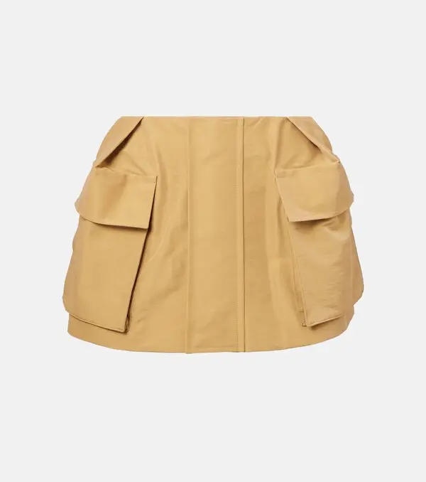 Sacai Cotton-blend Cargo Shorts - Beige