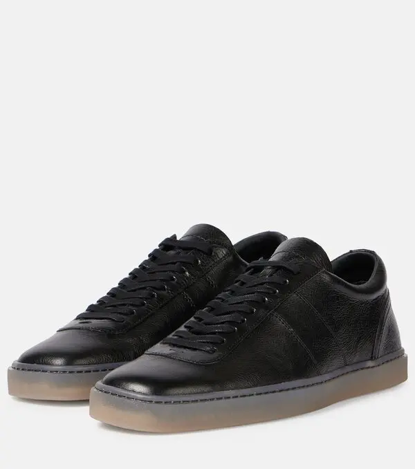 LEMAIRE Linoleum Leather Low-top Sneakers - Black