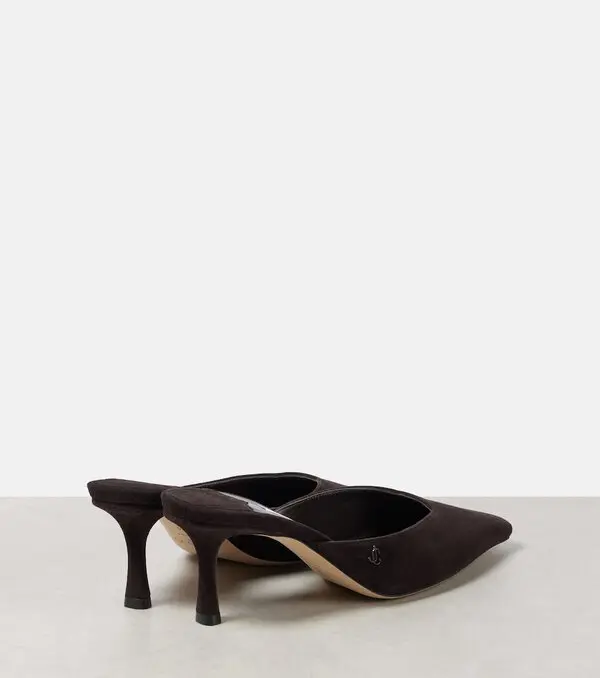 JIMMY CHOO Vivi 65 Suede Mules - Brown