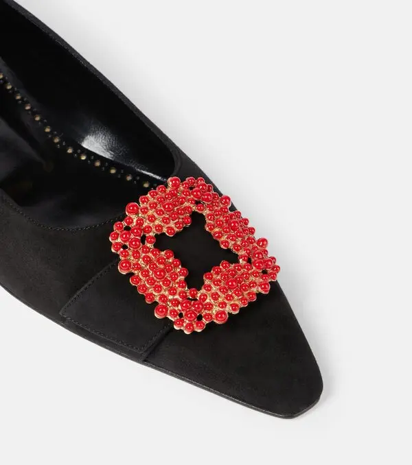 Manolo Blahnik Gifla Embellished Ballet Flats