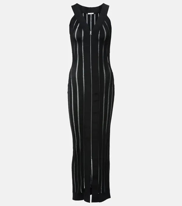NENSI DOJAKA Ribbed-knit Maxi Dress