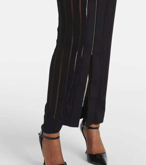 NENSI DOJAKA Ribbed-knit Maxi Dress