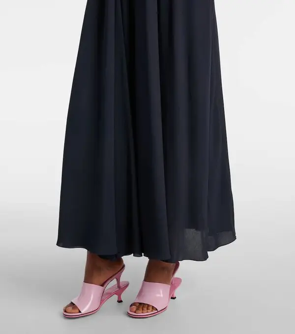 Jacquemus Norma Draped Open-back Maxi Dress - Blue