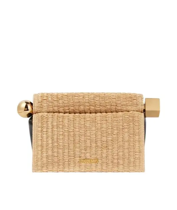 Jacquemus - Jacquemus Rond Carré Woven Raffia-effect Clutch
