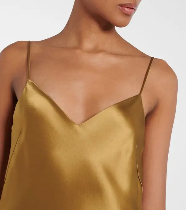 Galvan Provence Satin Slip Maxi Dress