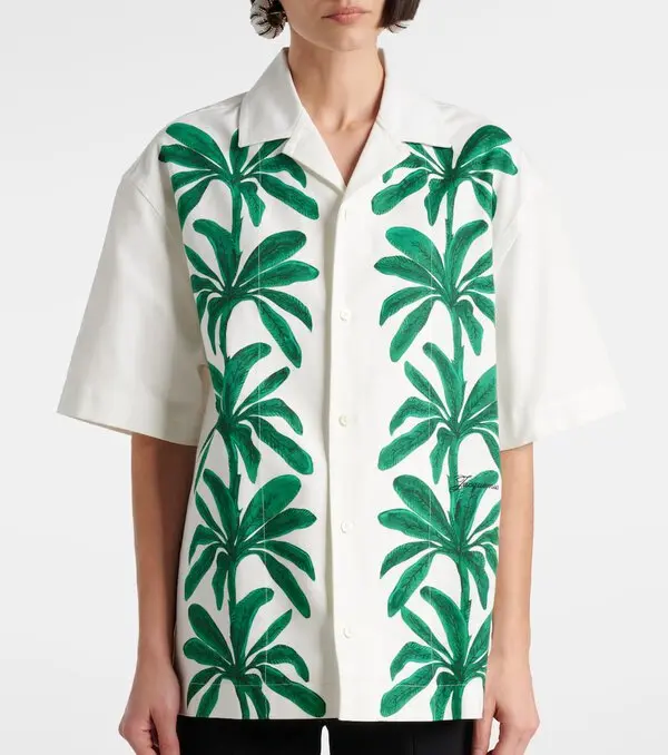 Jacquemus Jean Printed Cotton Shirt - White