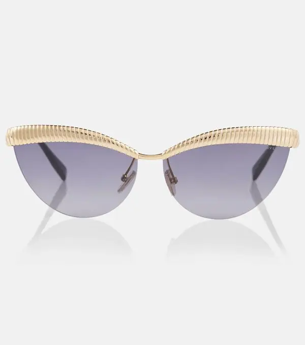 BVLGARI Tubogas Cat-eye Sunglasses - Gold