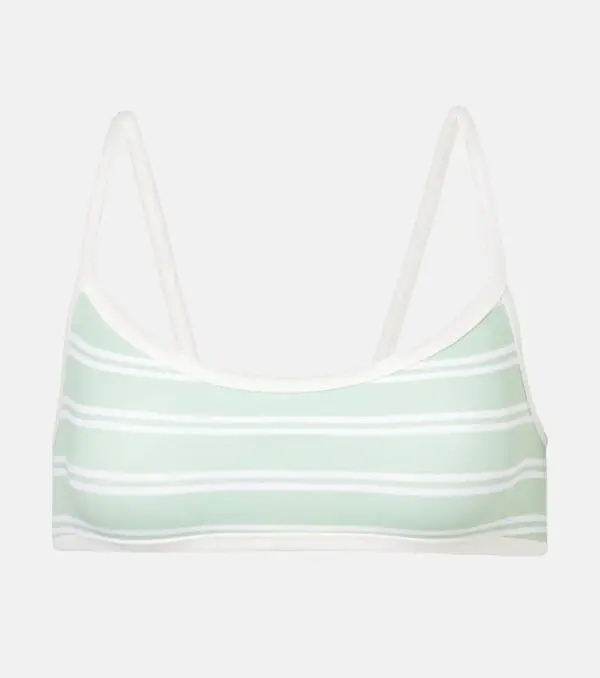 Marysia Ligne Striped Bikini Top - Green
