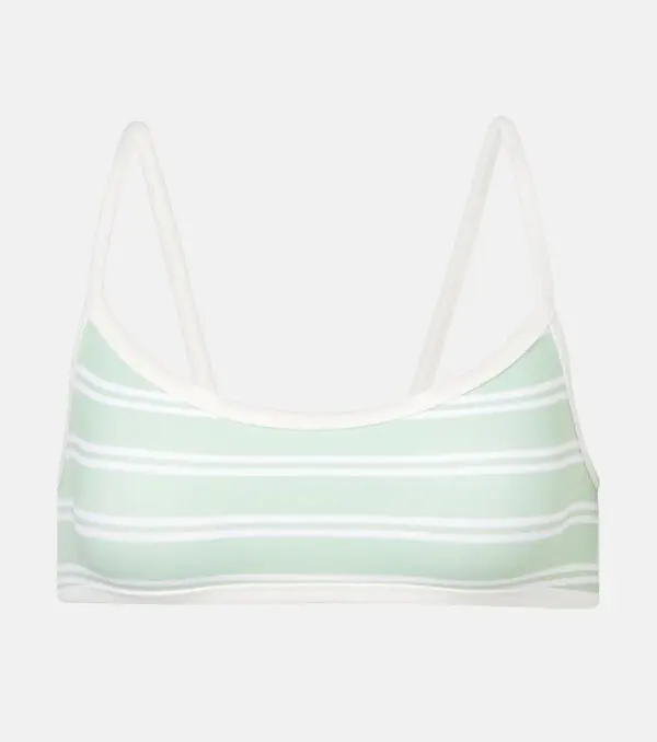 Marysia Ligne Striped Bikini Top - Green