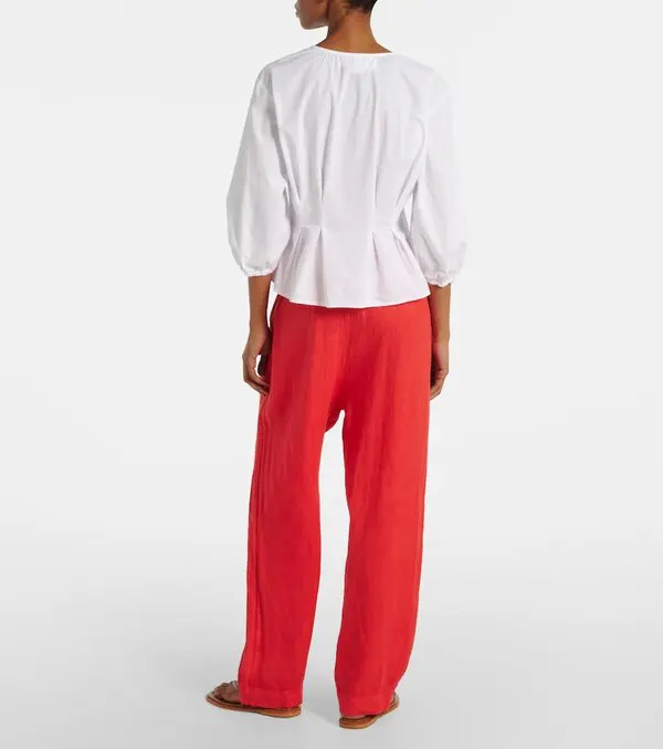 Velvet By Graham & Spencer Riri Cotton Poplin Blouse