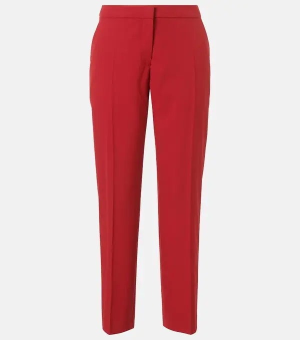 Dries Van Noten Wool Slim-fit Trousers - Red