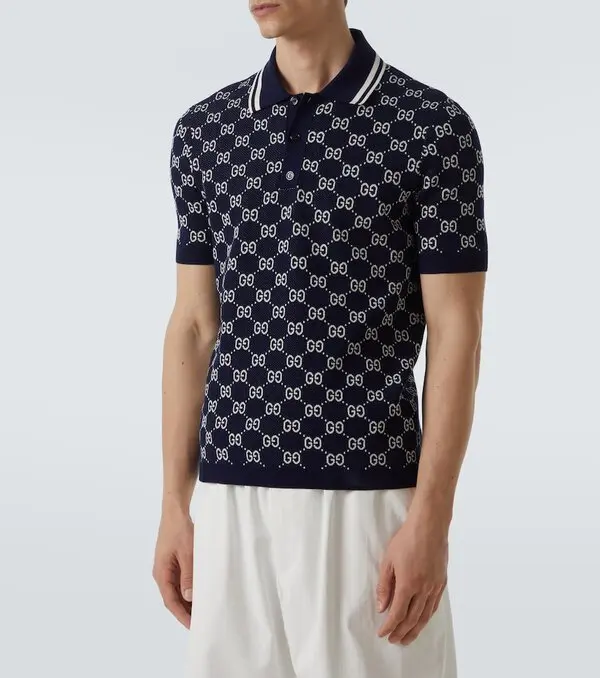 Gucci Cotton Polo Shirt - Blue