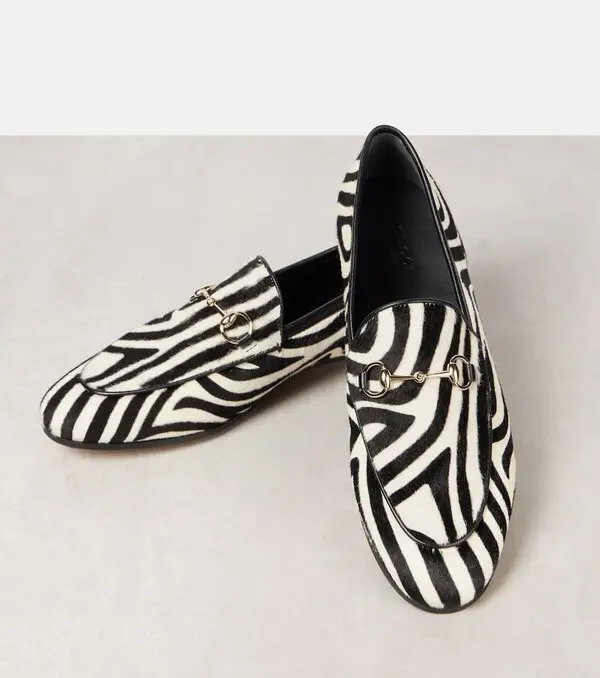 Gucci Jordaan Zebra Print Haircalf Leather Horsebit Loafers Gucci Jordaan Gucci Zebra Loafers Gucci Jordaan Horsebit  main image 4