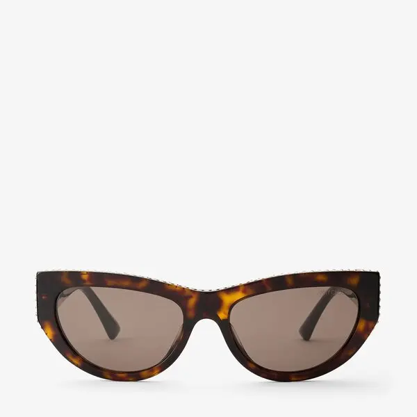 JIMMY CHOO Vale Cat Eye Sunglasses - Havana