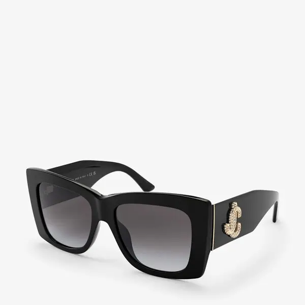JIMMY CHOO Juliana Square Sunglasses - Black