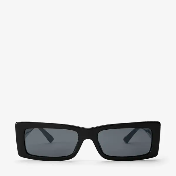 JIMMY CHOO Lennon Rectangular Sunglasses - Black