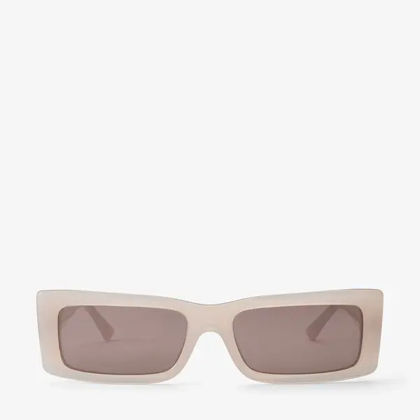 JIMMY CHOO Lennon Rectangular Sunglasses - Opal Taupe