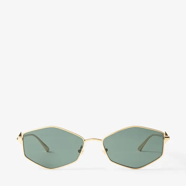 JIMMY CHOO Zoey Geometric Sunglasses - Gold