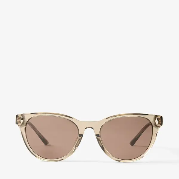 JIMMY CHOO Trace Pantos Sunglasses - Transparent Brown