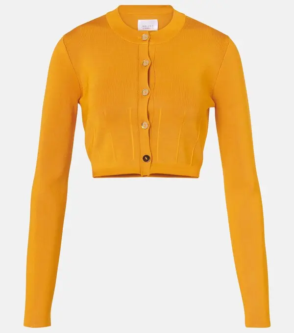 Galvan Atalanta Cropped Cardigan - Orange