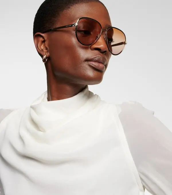 BVLGARI Serpenti Forever Aviator Sunglasses - Orange