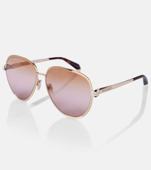 BVLGARI Serpenti Forever Aviator Sunglasses - Orange