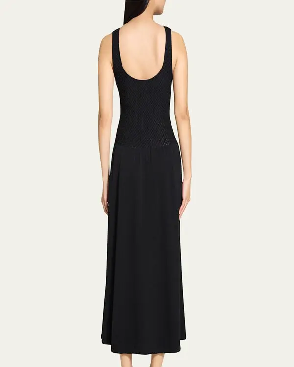 Theory Textured Drop-waist Midi Dress