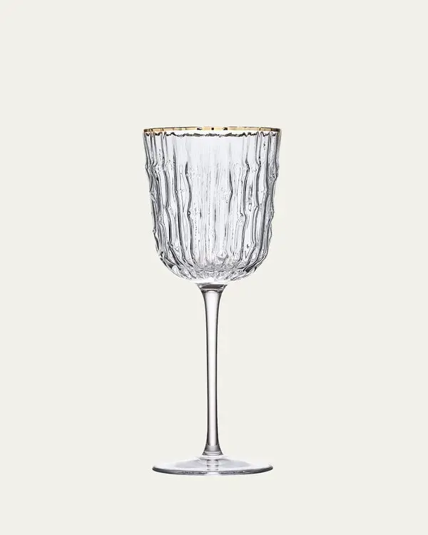 KIM SEYBERT Bamboo Wine Glass, 11 Oz - Cleargold