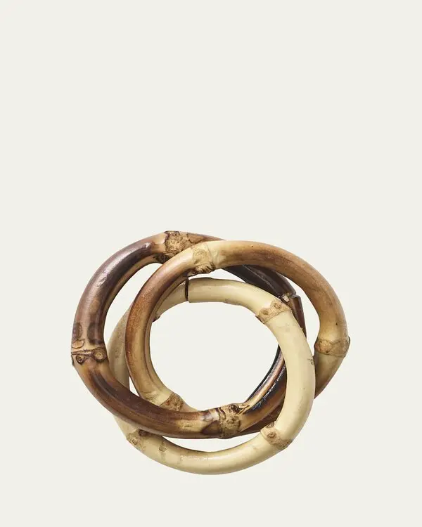 KIM SEYBERT Bamboo Trinity Napkin Ring - Beige